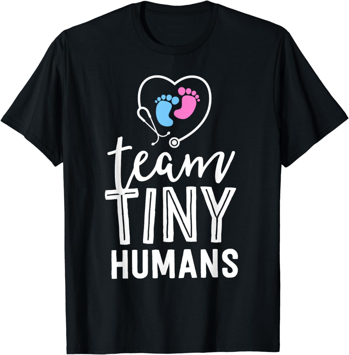 NICU Nurse Shirt Team Tiny Humans Gift Neonatal ICU Nursing T-Shirt ...