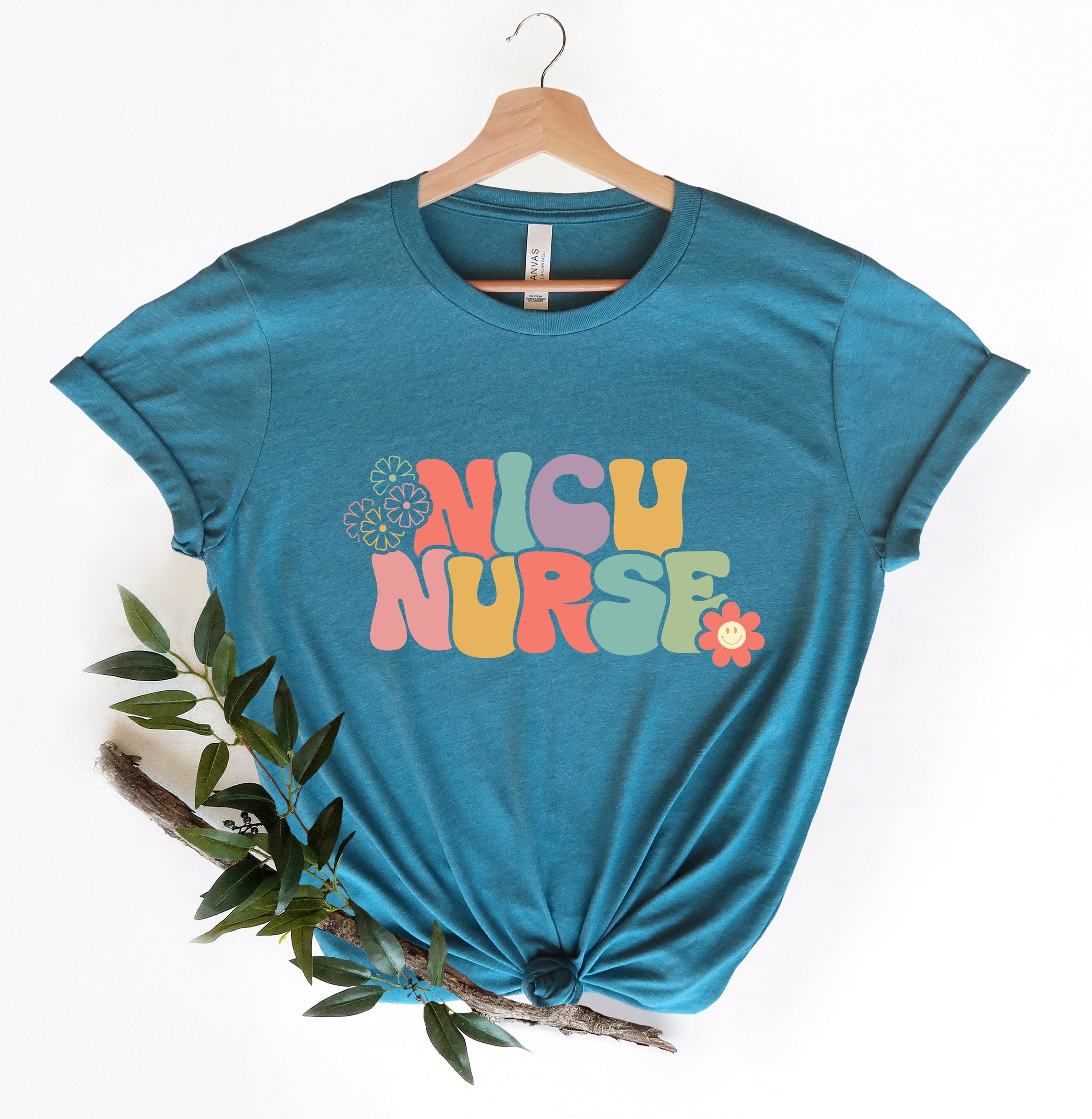 NICU Nurse retro Shirt, Groovy Nicu Nurse Tee Shirts, Neonatal Icu ...