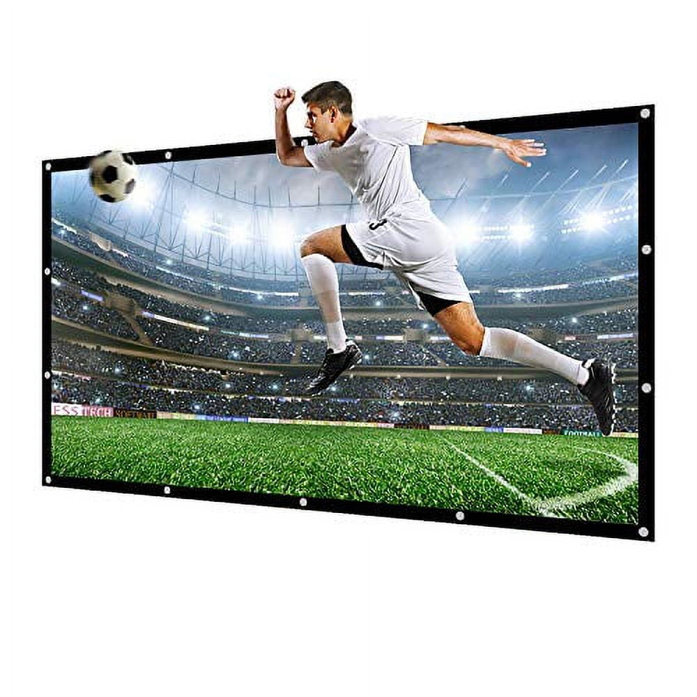 NIERBO Projector Screen Large 250 Inches 16:9 Wall Mounted Canvas HD ...