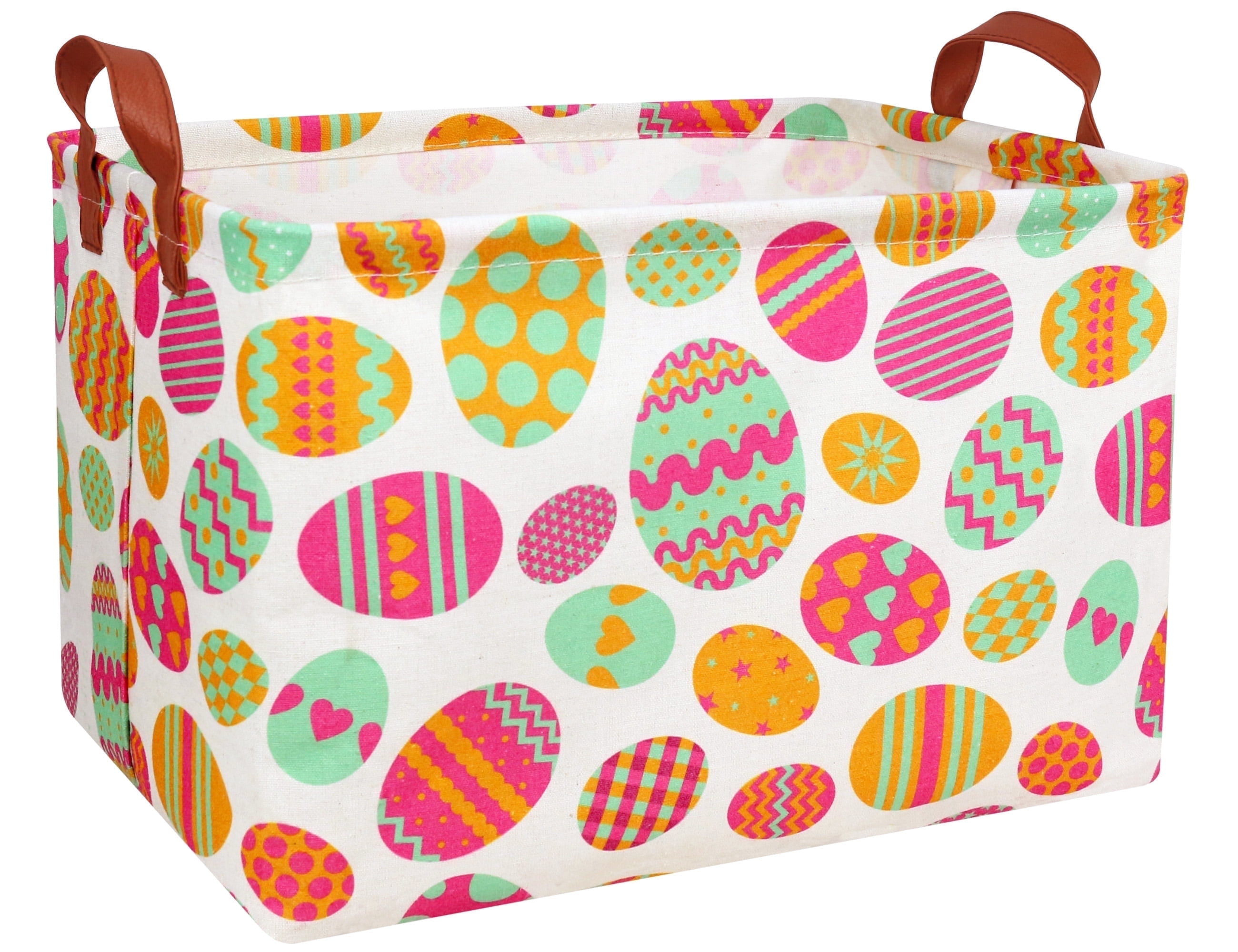 NIETEIN Easter Basket Empty Kid Personalized Large Easter Egg Basket (1 ...