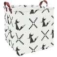 NIETEIN Square Storage Bins Nursery Hamper, Foldable Waterproof Canvas ...