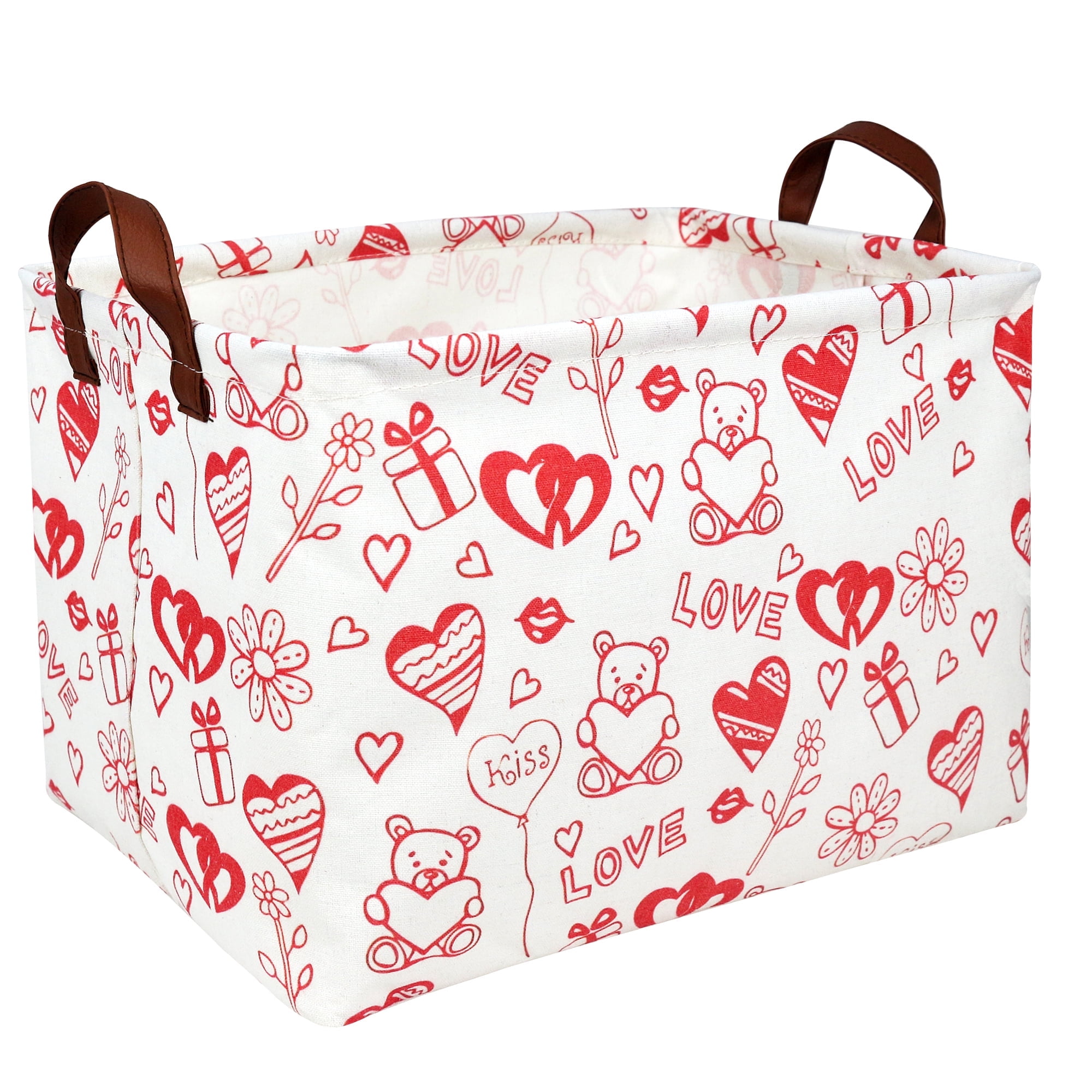 NIETEIN Valentine's Day Basket for Gifts Empty Cute Heart Large Gift ...