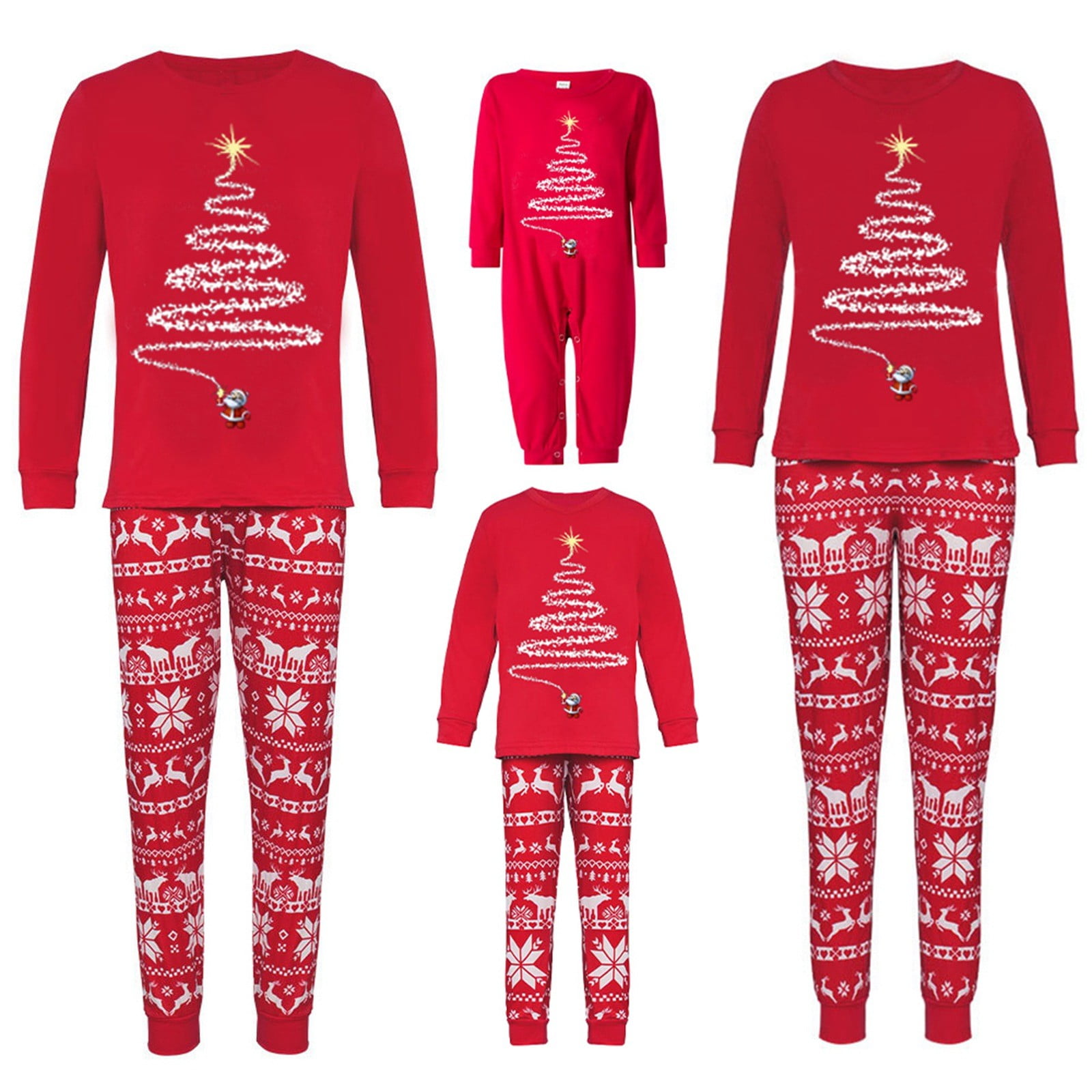 NIEWTR Christmas Matching Pajamas Onesie for Family Fleece Onesie ...
