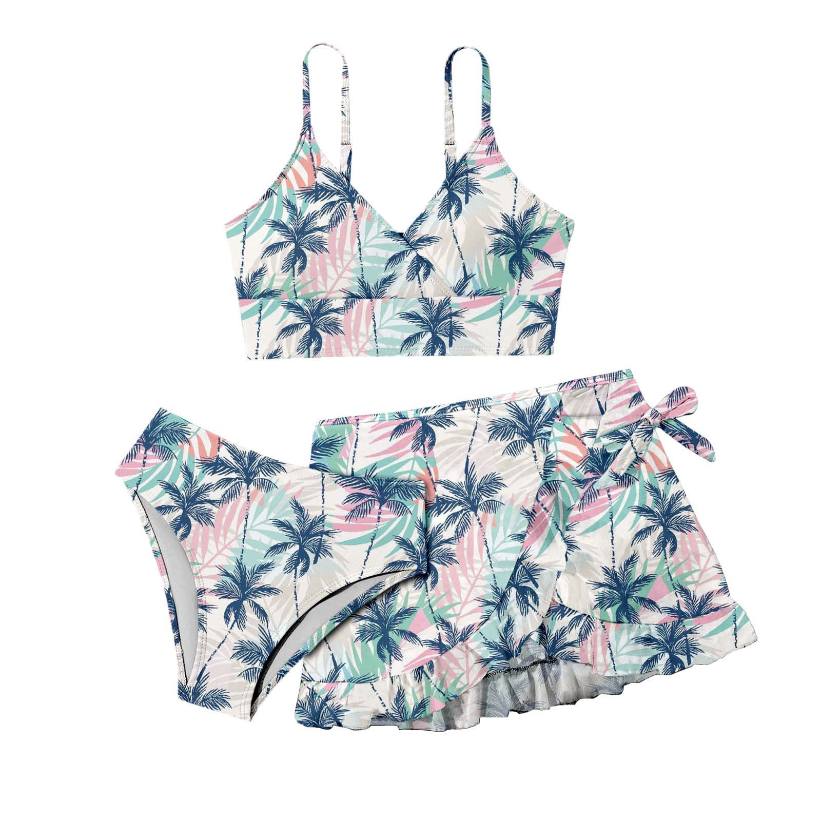 NIEWTR Girls Bathing Suit Color-Block Adjustable Criss Cross Strap ...