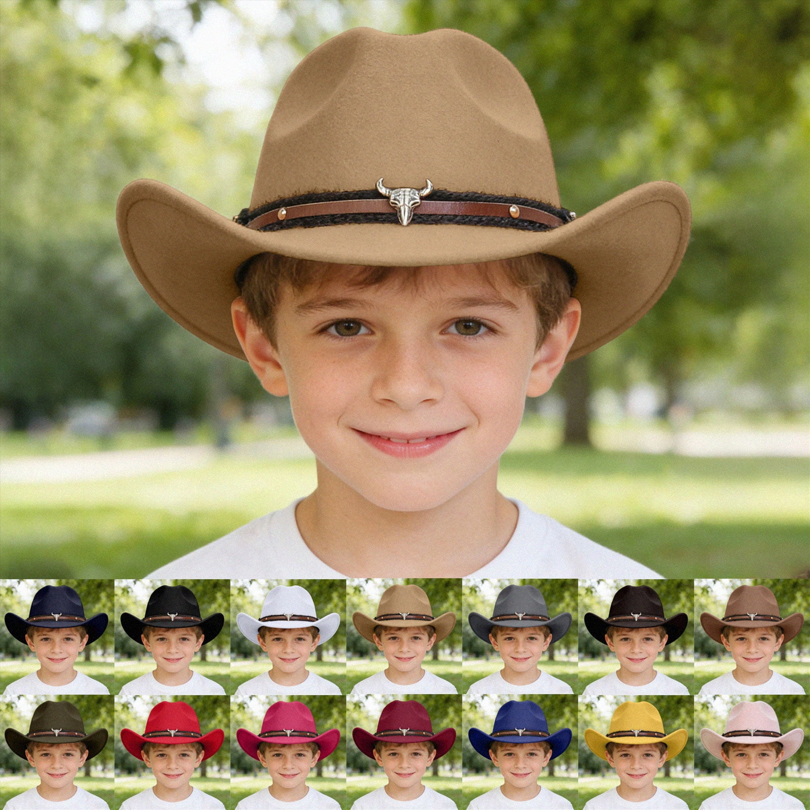 NIEWTR Girls Boys Sun Hat 3-18 Years Childrens Hat With Upturned Brim ...