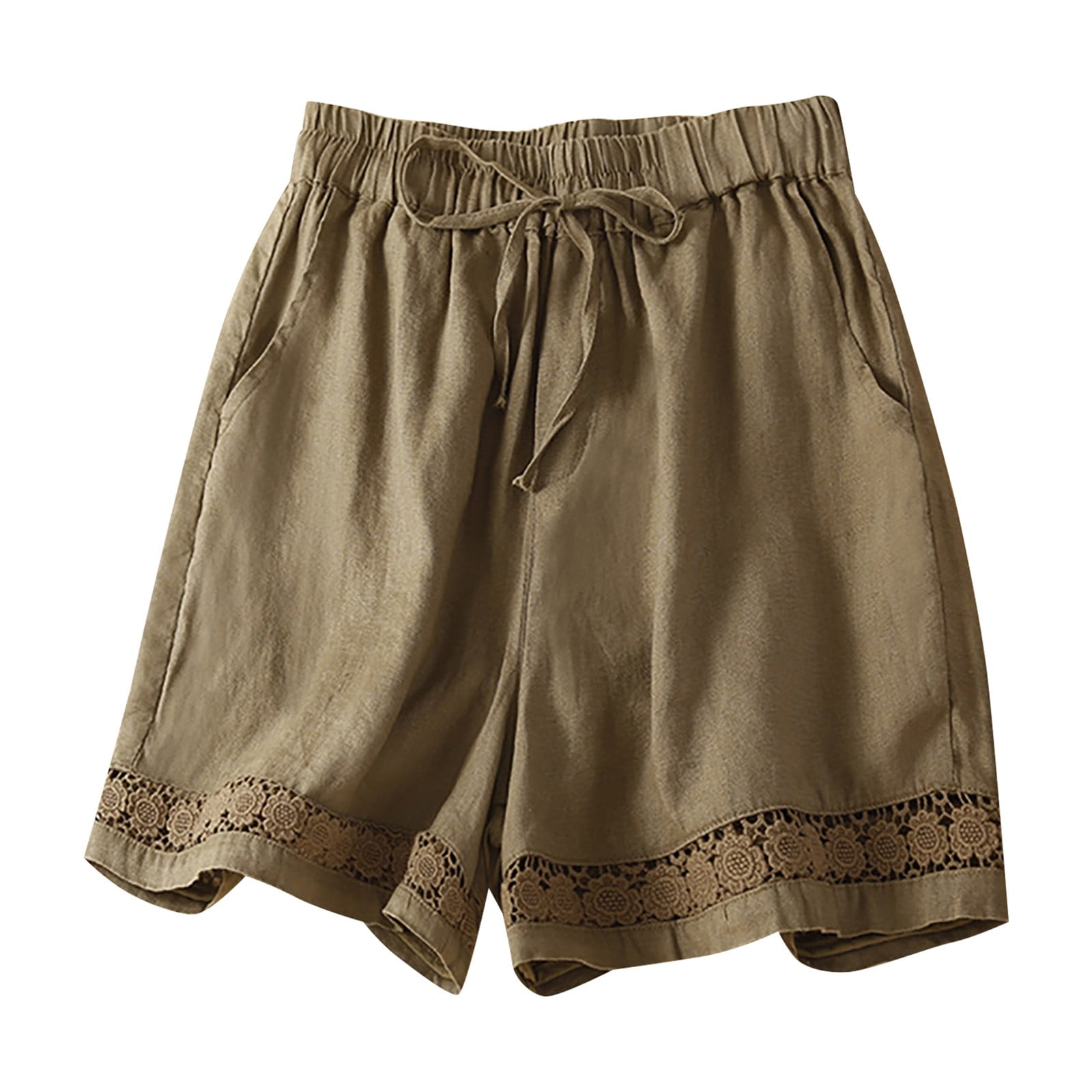 NIEWTR Plus Size Bermuda Shorts for Womens Summer Clothes Solid Workout ...