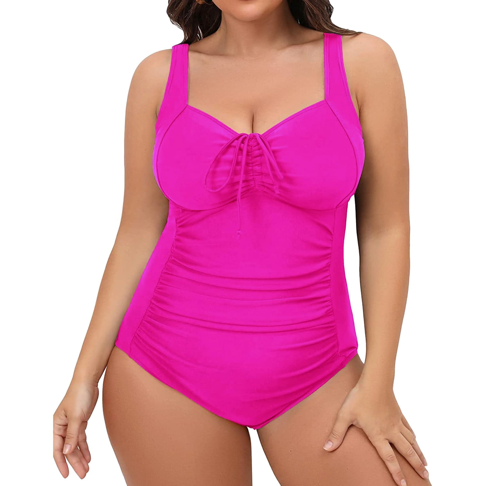Niewtr Plus Size Swimsuit For Women One Piece Swim Dress Polka Dot