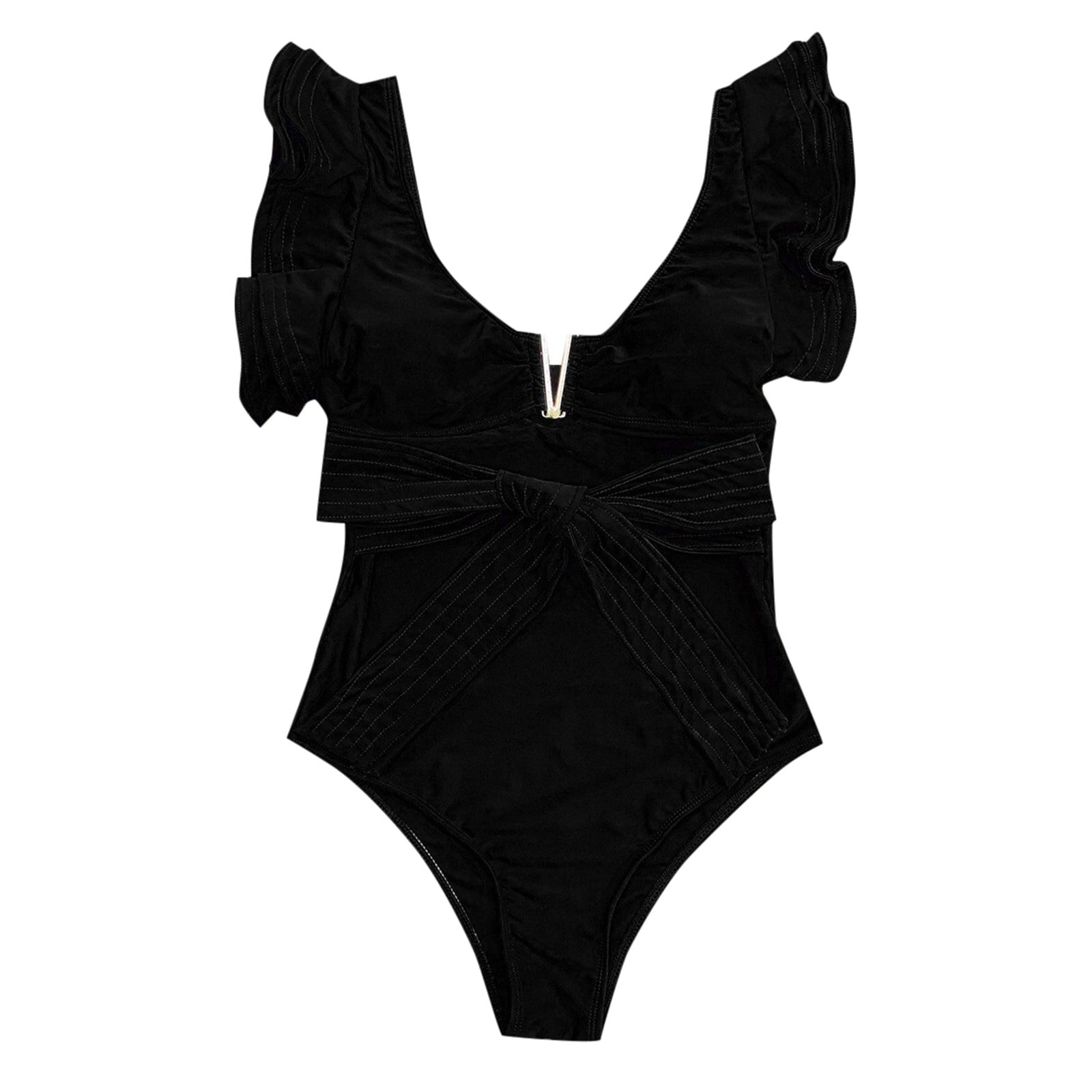 Niewtr Womens Plus Size Tie Dye Ruffle One Piece Swimsuit Monokini