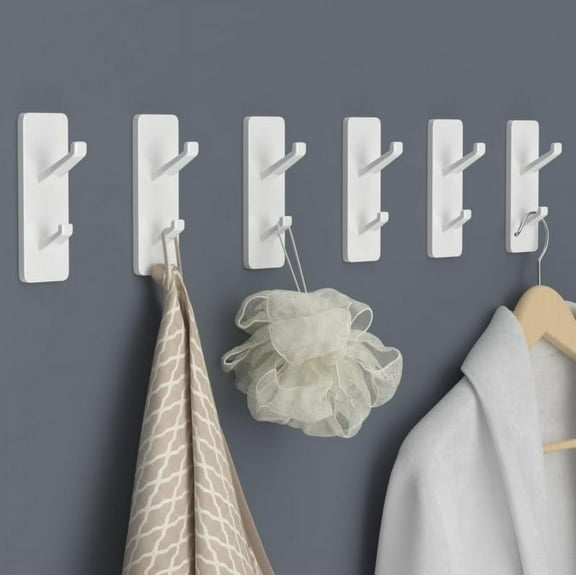 Adhesive Hooks - Towel/Coat Hooks Wall Hook Stick on Bathroom or ...