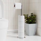 NIFFGAFF Folding Toilet Paper Holder Stand, Freestanding Stainless ...