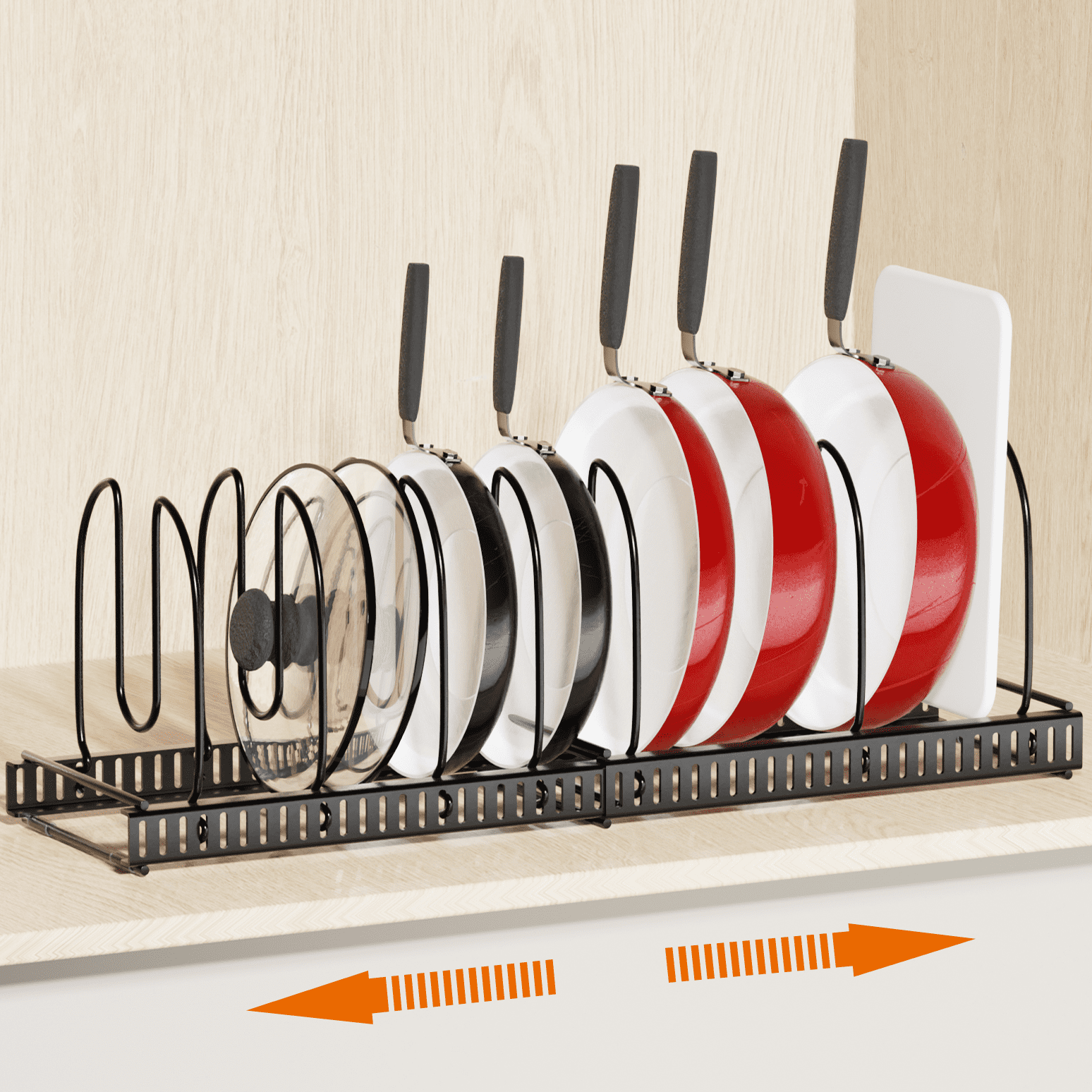 NIFFGAFF Pot Pan Rack Organizer: Kitchen Storage for Cookware, Hanging ...