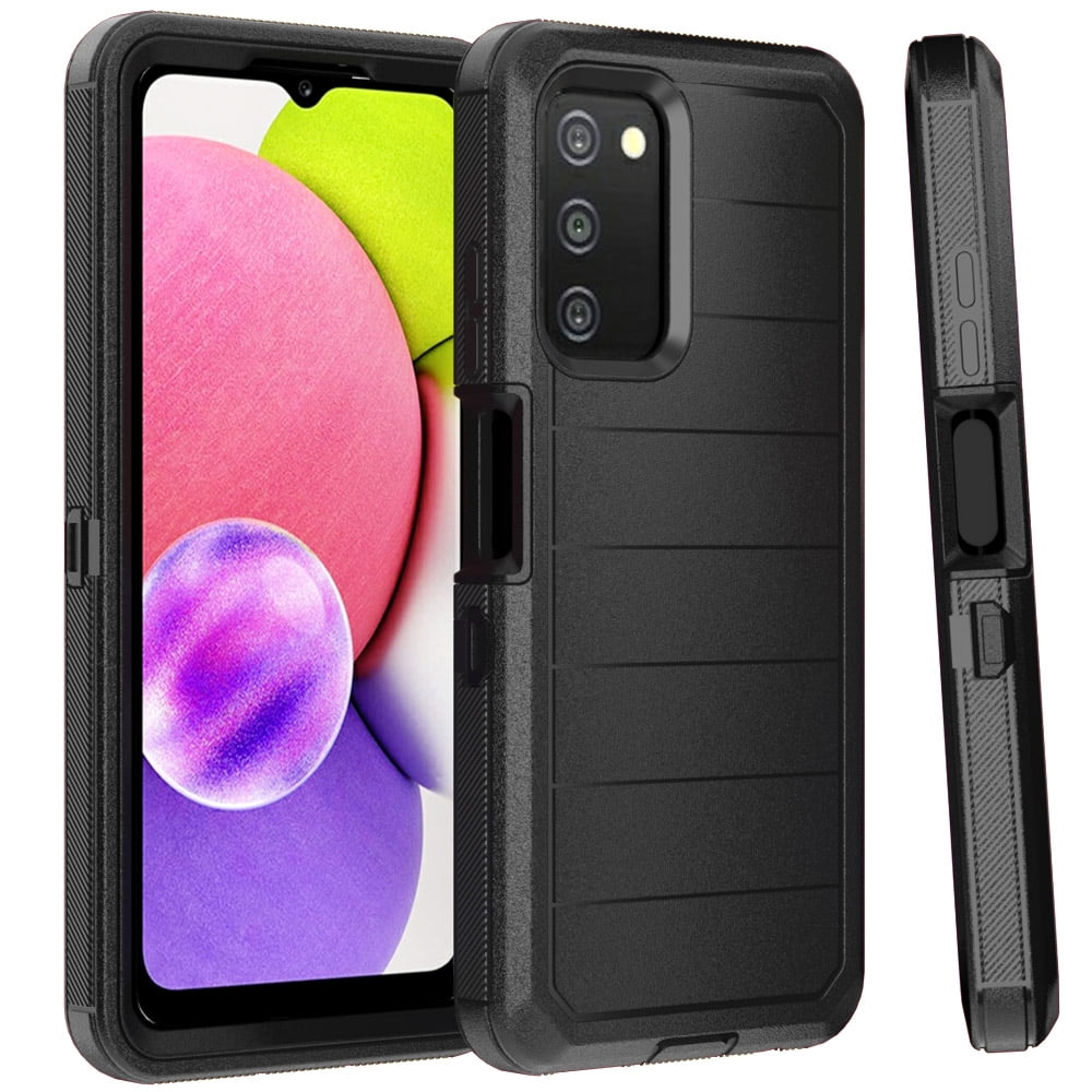 NIFFPD Galaxy A03S Case, Samsung A03S Case, Dual Layer Heavy-Duty ...