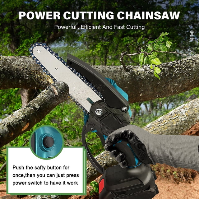 NIFFPD Mini Chainsaw, Electric Chainsaw,6 Inch mini chainsaw Cordless ...