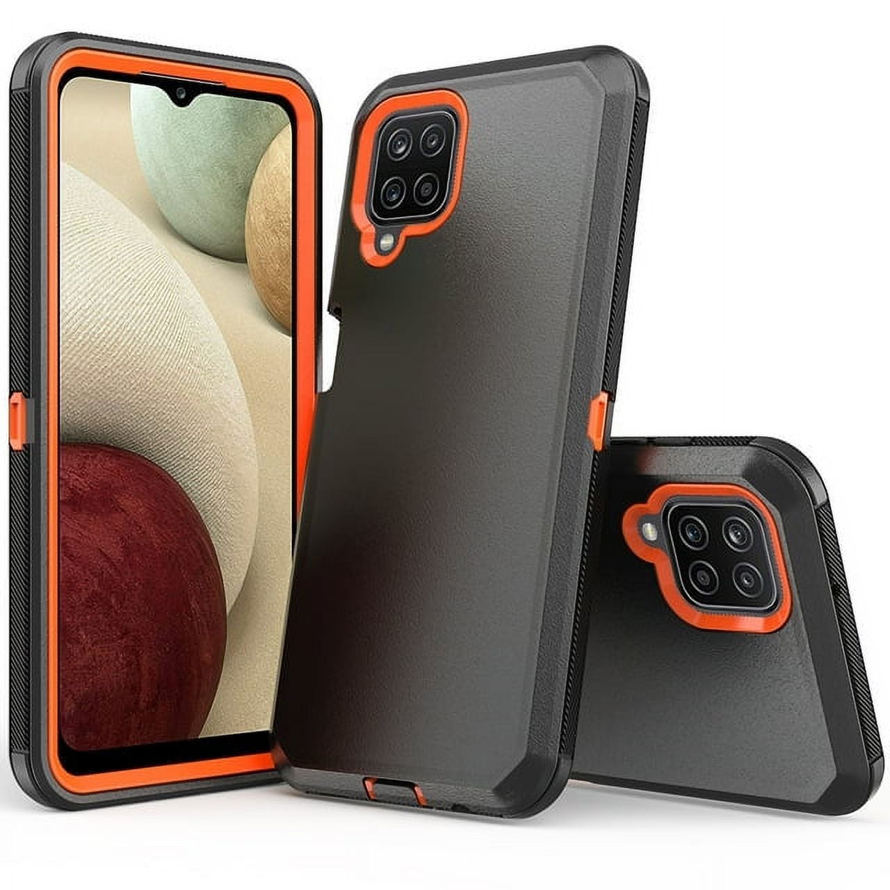 NIFFPD Samsung A12 Case, Galaxy A12 Case， Heavy Duty Military Grade Protection Shockproof ...