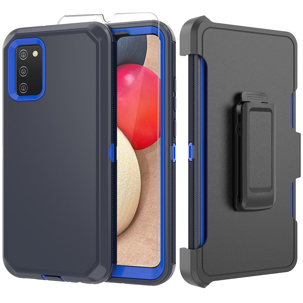 NIFFPD Samsung Galaxy A02S Case with Belt-Clip Holster ,Heavy Duty Protective Drop Protection ...