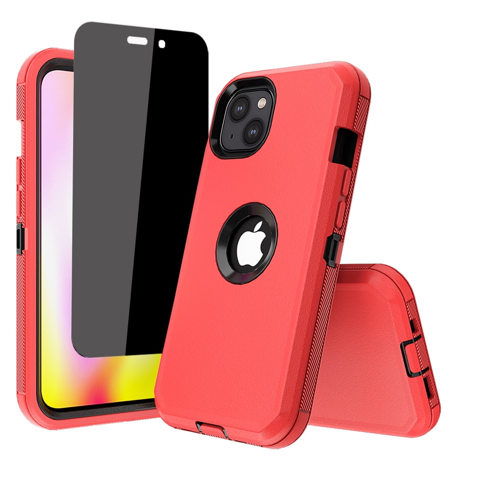 NIFFPD iPhone 14 Plus Case with Screen Protector （Anti Spy Privacy）, Heavy Duty Hard Shockproof ...