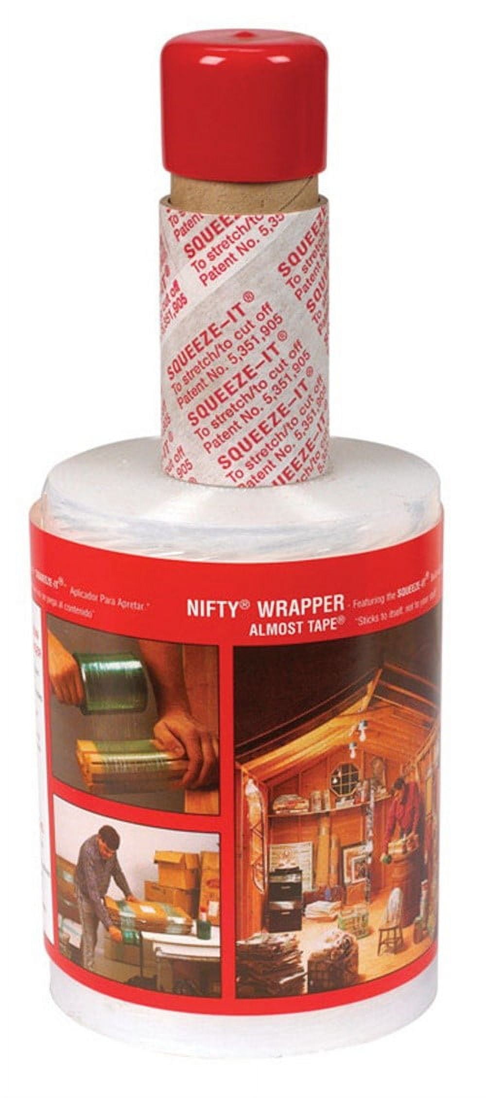 NIFTY PRODUCTS Packing Stretch Film With Built-In Dispenser, 5-In. x ...