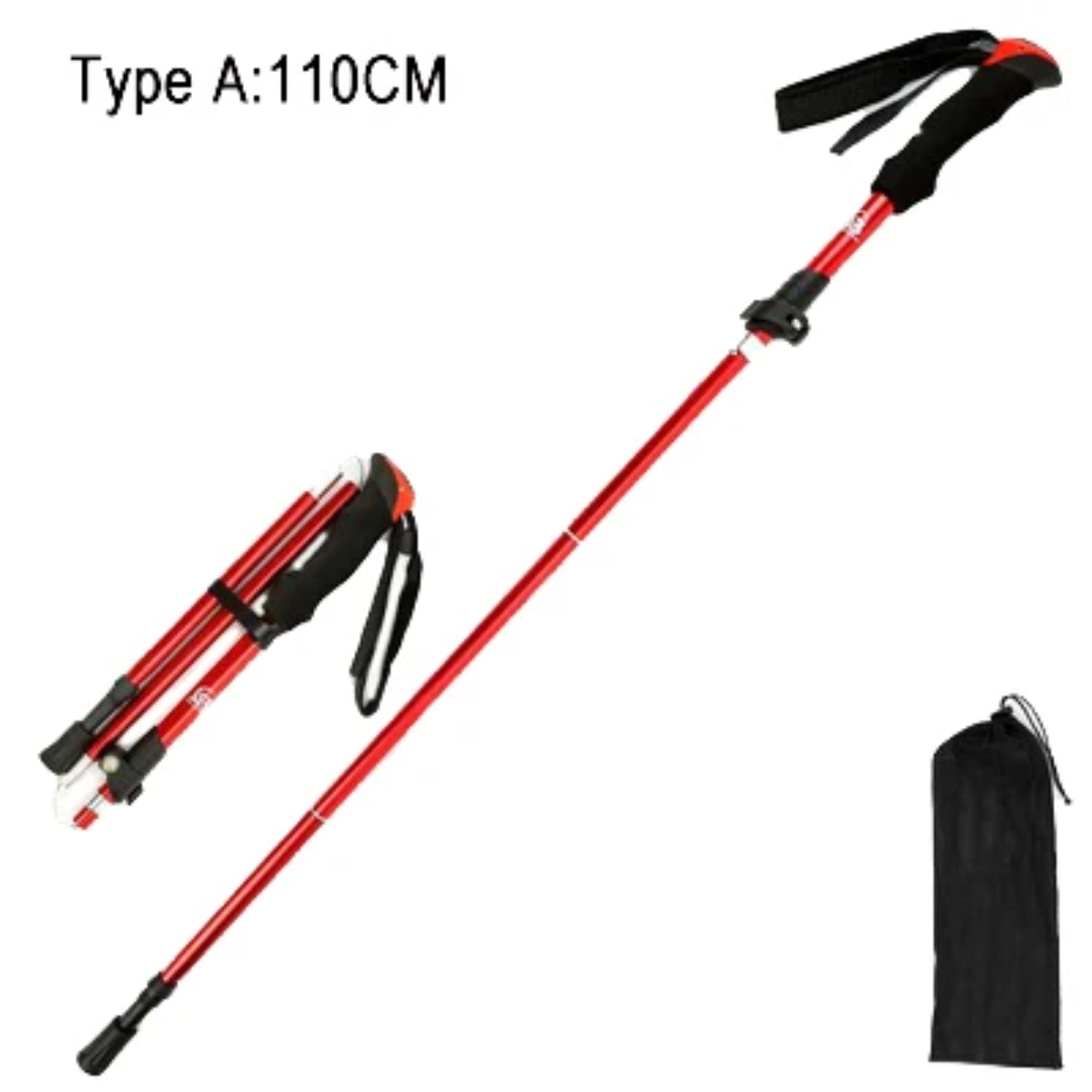 NIFUJIN Ultralight Collapsible Trekking Stick Telescopic Folding ...