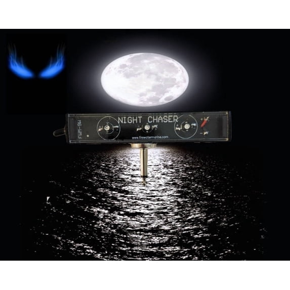 NIGHT CHASER UV LED FISHING BLACK LIGHT w/ HARD MONO PLUG - FULL GLOW ...