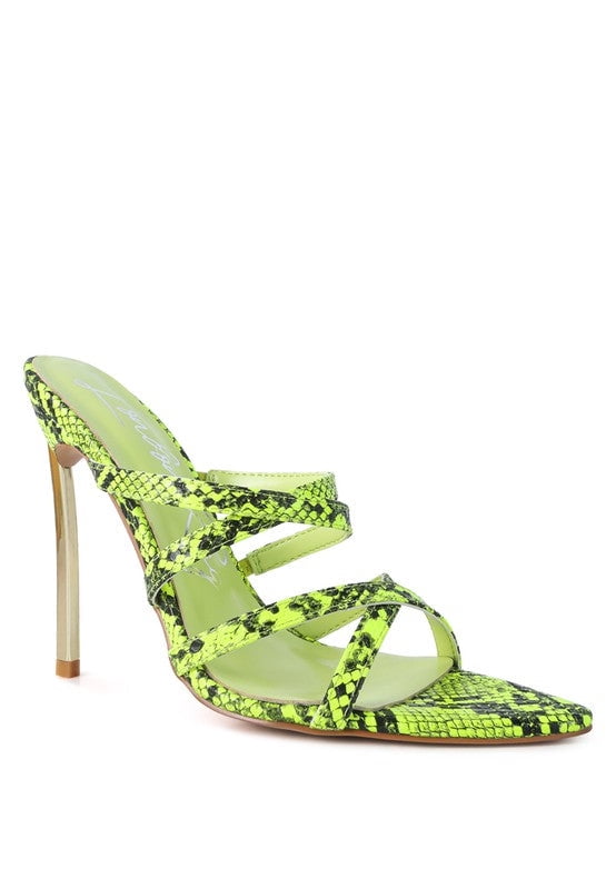 NIGHTCLUB HIGH HEELED NEON ANIMAL SANDALS - Walmart.com