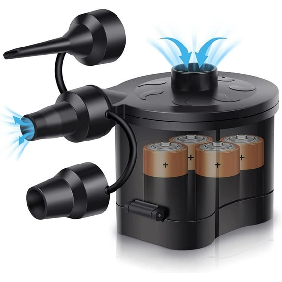 Electric Air Pump for Inflatables,Portable Quick-Fill Air Pump with 3 ...