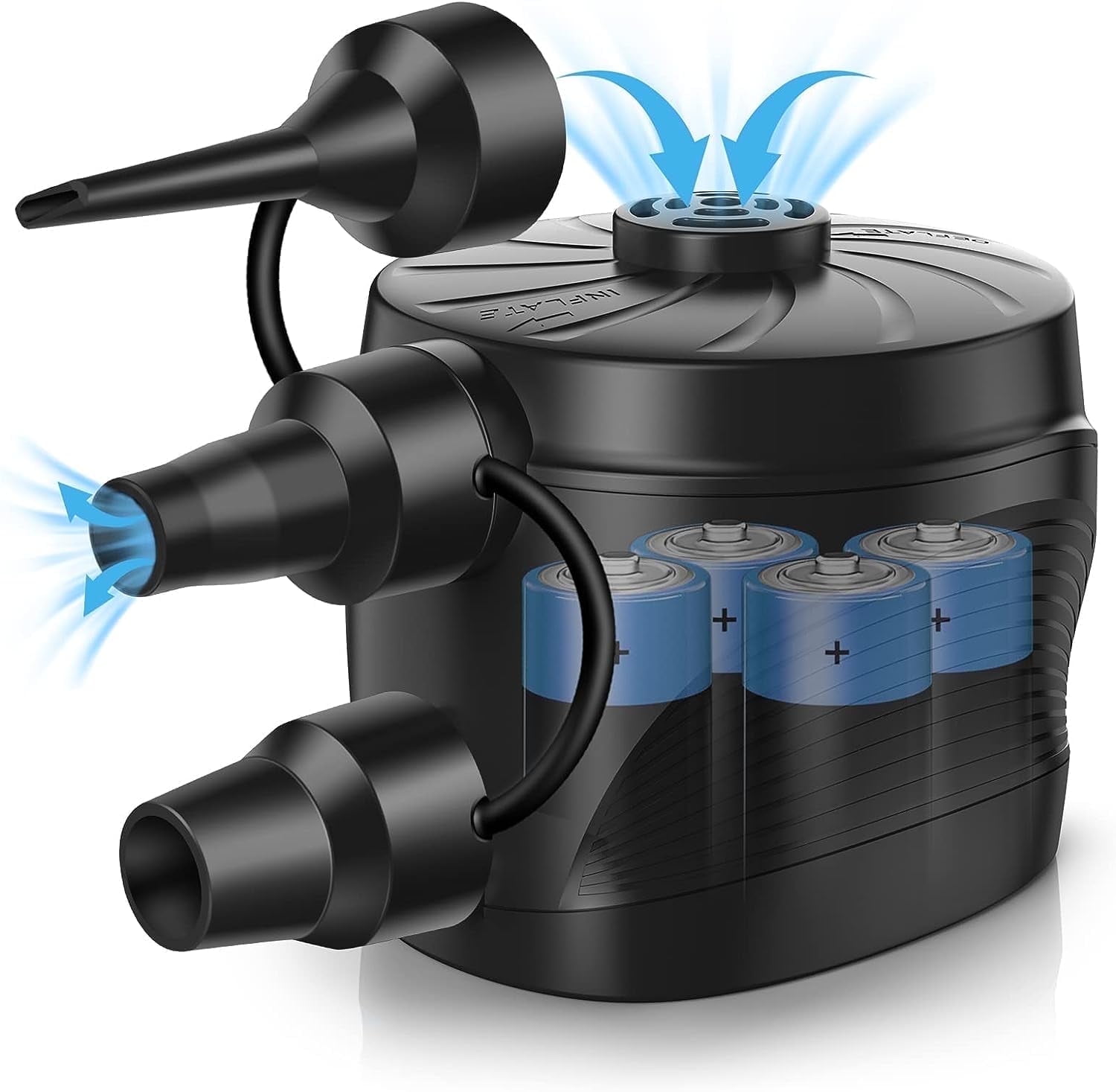 AOMBOO Battery Operated Air Pump, Portable Quick-Fill for Mattresses ...