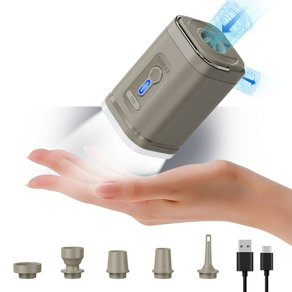NIGHTEEN Mini USB Rechargeable Air Pump for Airbeds, Mattresses, Pool ...