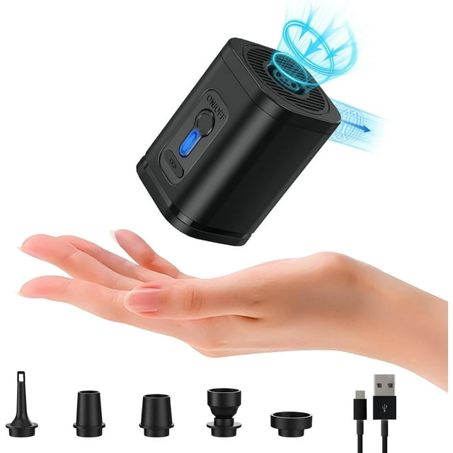 NIGHTEEN Portable USB Rechargeable Air Pump for Mattress & Pool Floats ...