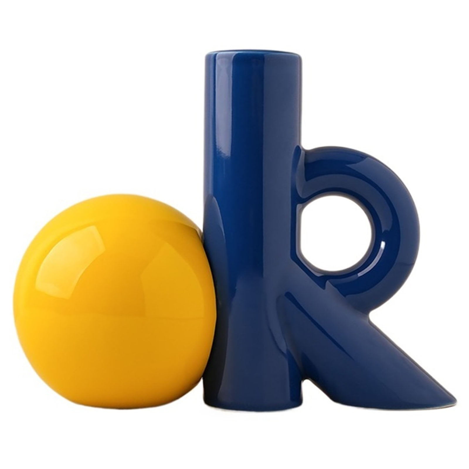 NIGOON Modern Ceramic OK Letter Vase, Creative Dopamine Ceramic Flower ...