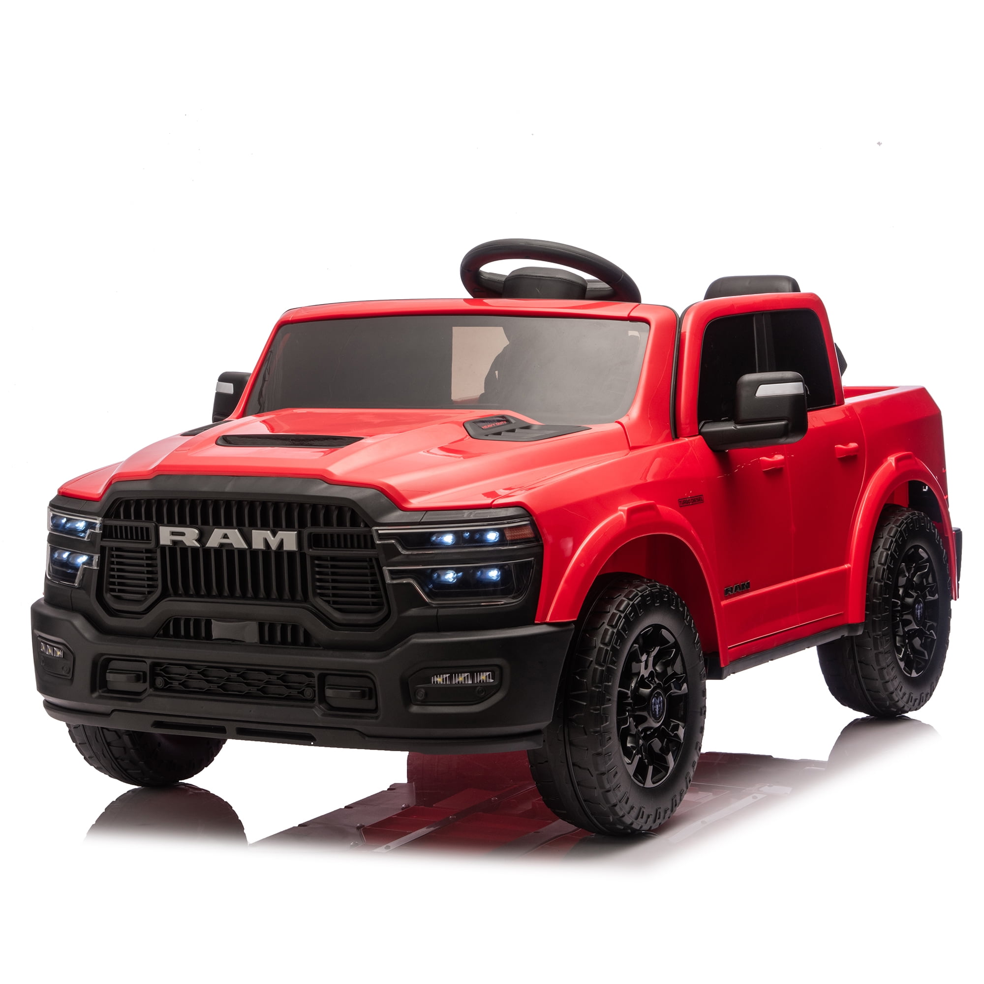 NIGSQJB 24V Dodge RAM 2500 Kids Ride On Car w/Remote Control, 160W ...