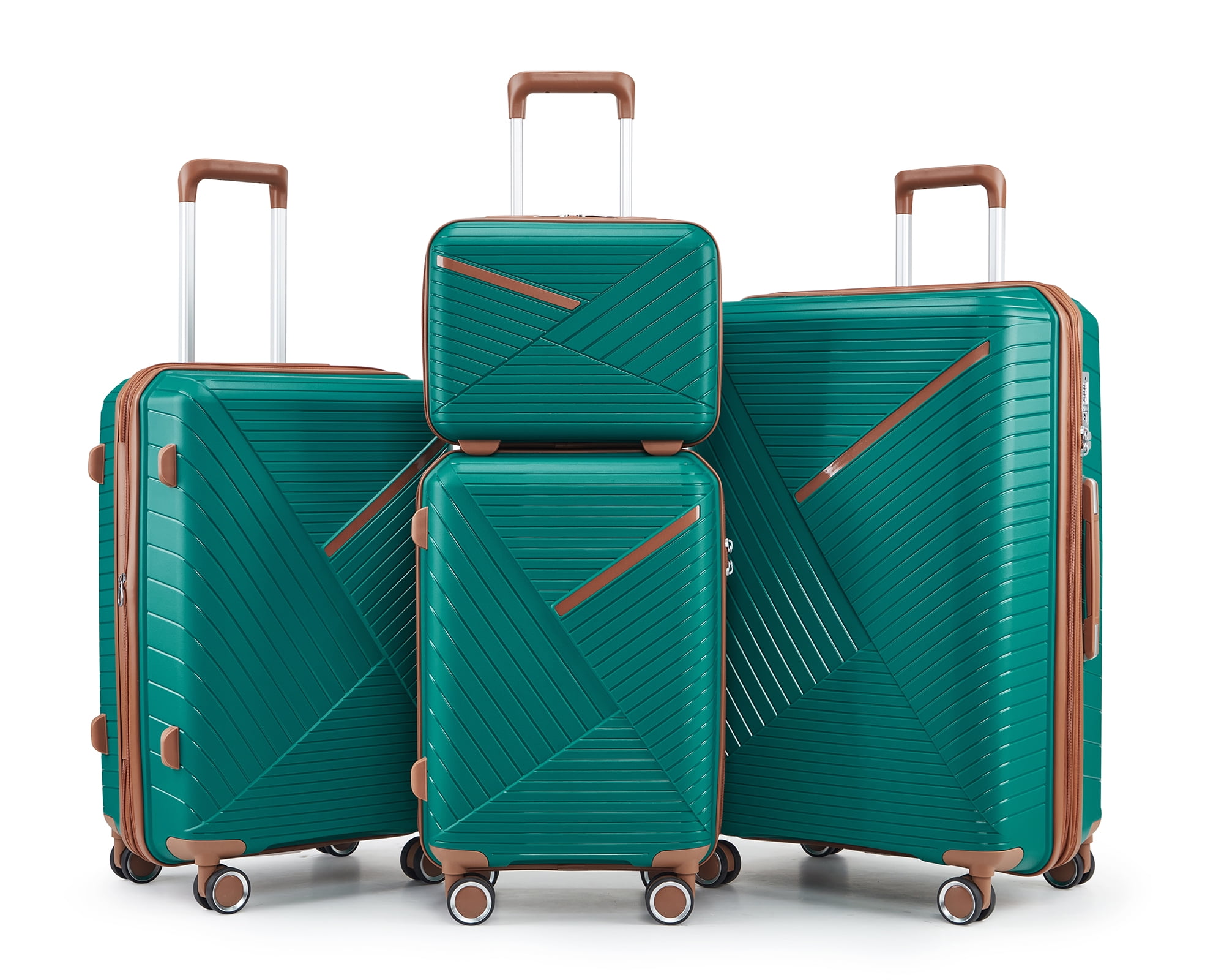 NIGSQJB 4 Piece Luggage Sets (14/20/24/28 in), Expandable Carry On ...