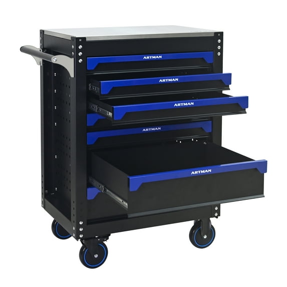 NIGSQJB Iron-Top Practical Rolling Tool Cart with 7 Drawer,Non-Slip ...