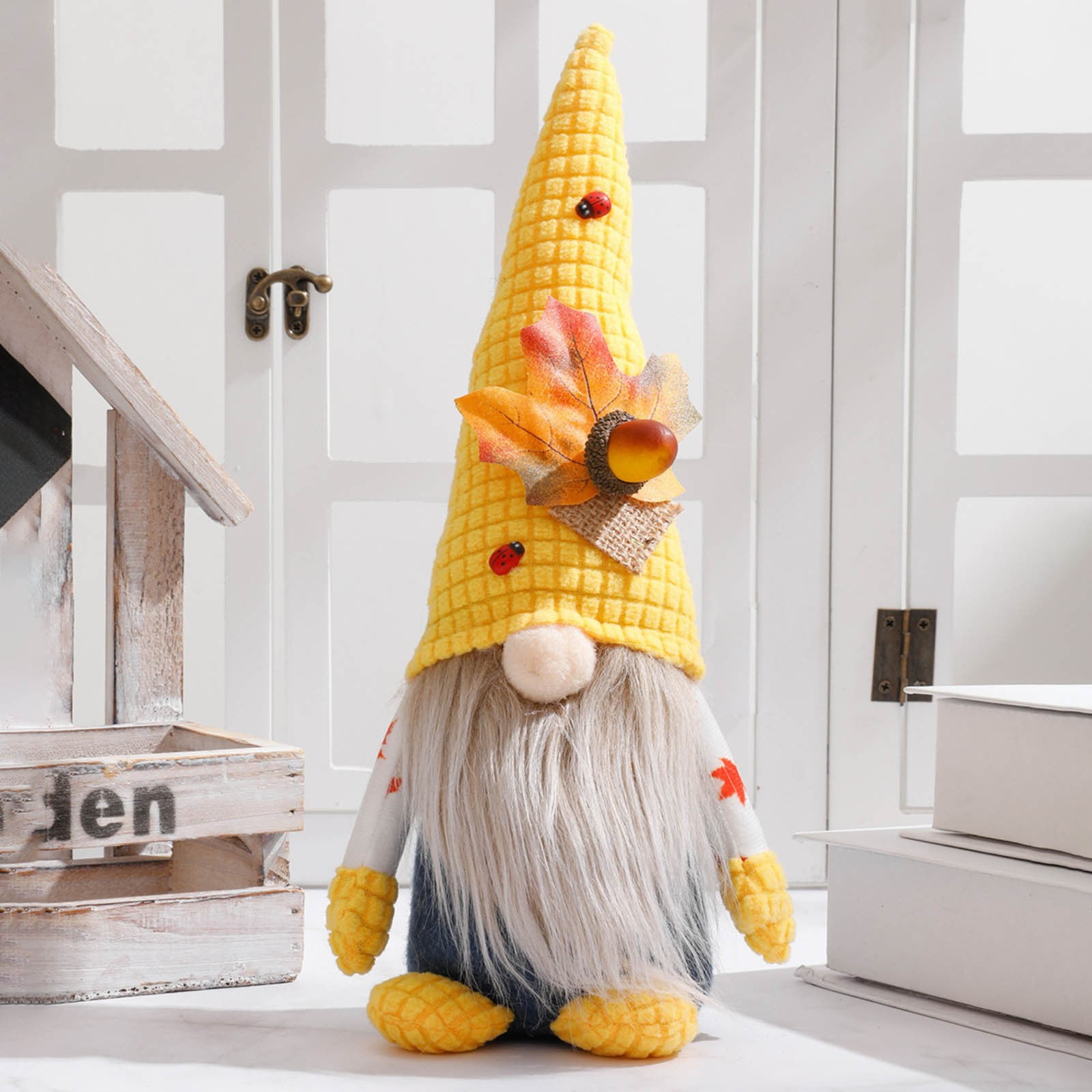 NIHOND Faceless Old Man Dwarf Doll Sitting Figure Doll Creative ...