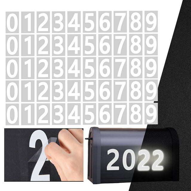 NIHOND Mailbox Numbers For Outdoor Use: 5 Sets of 0-9 Reflective Number ...