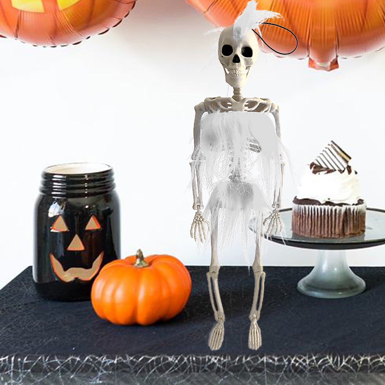 NIHOND Small Halloween Skeleton Statues Perfect for Scary Party ...