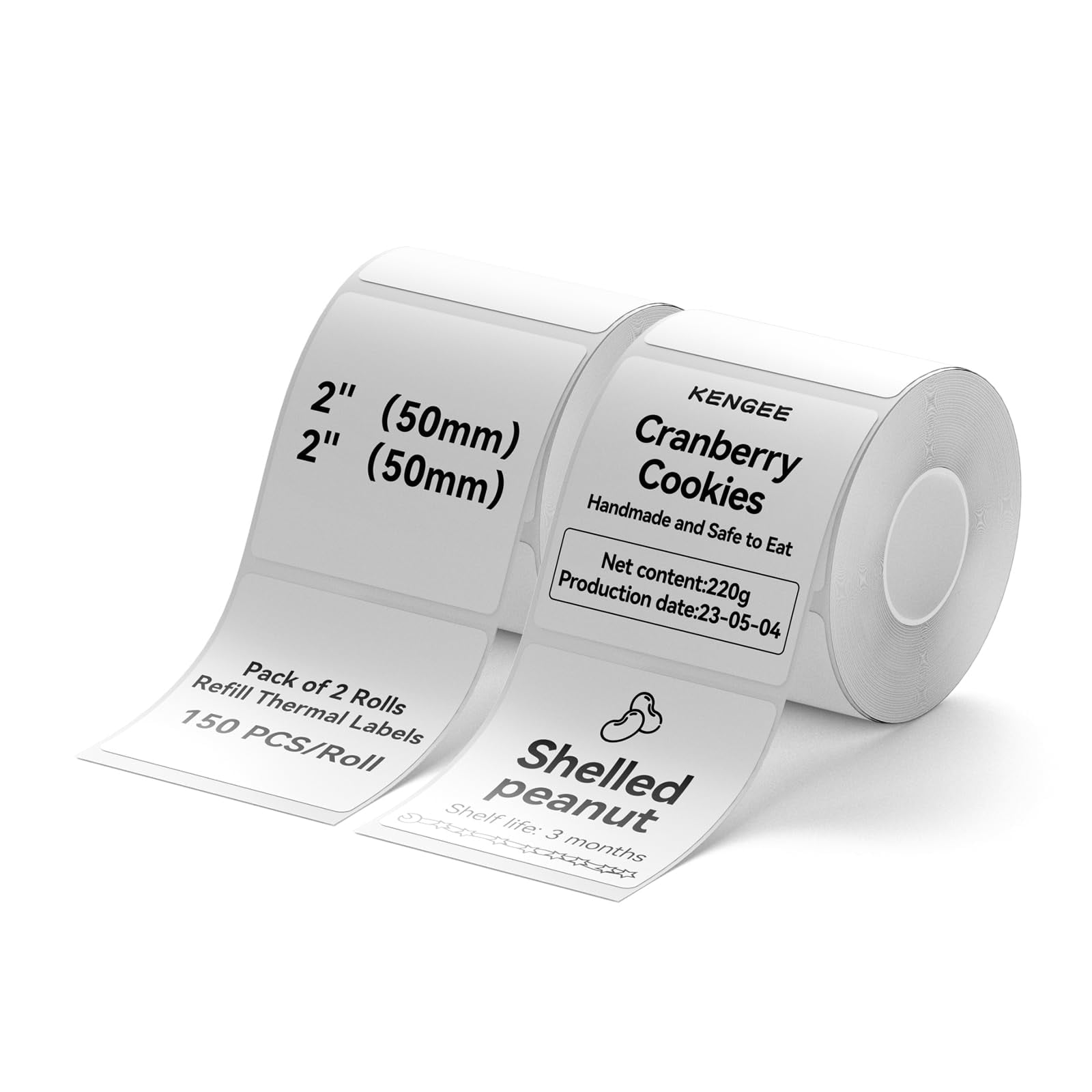 NIIMBOT 2 Rolls Labels for B1/B21/B3S Label Printer, Thermal Labels 2"x ...