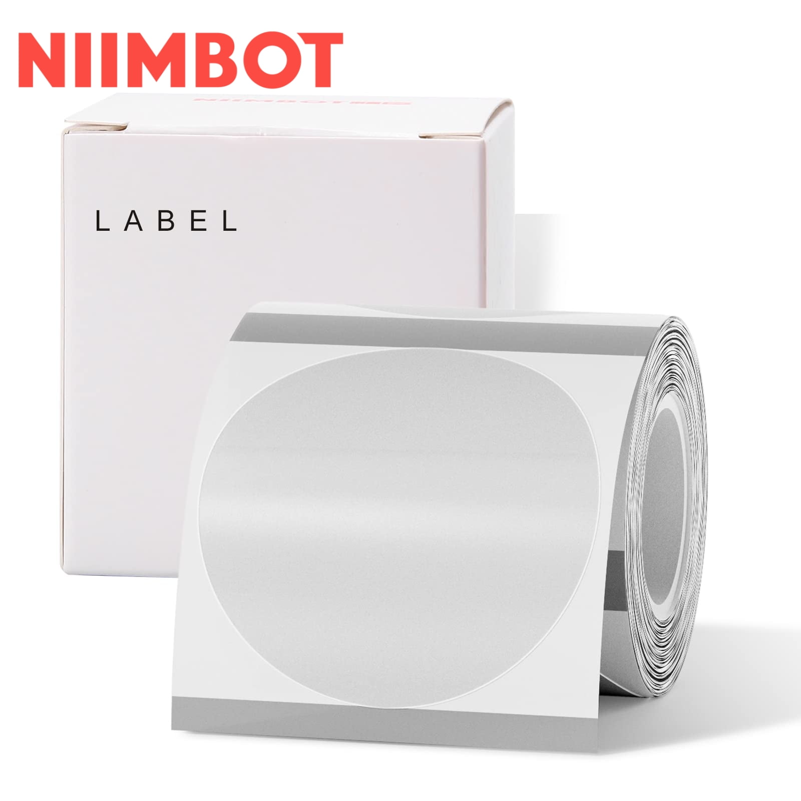 NIIMBOT B1/B21/B3S Round Printer Labels, 2" x 2", Clear, 150 Labels ...