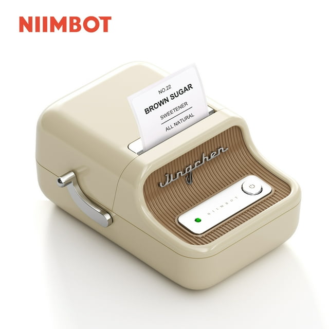 NIIMBOT B21 Label Maker Machine, 2 inches Barcode Label Printer Retro Wireless Thermal Sticker ...