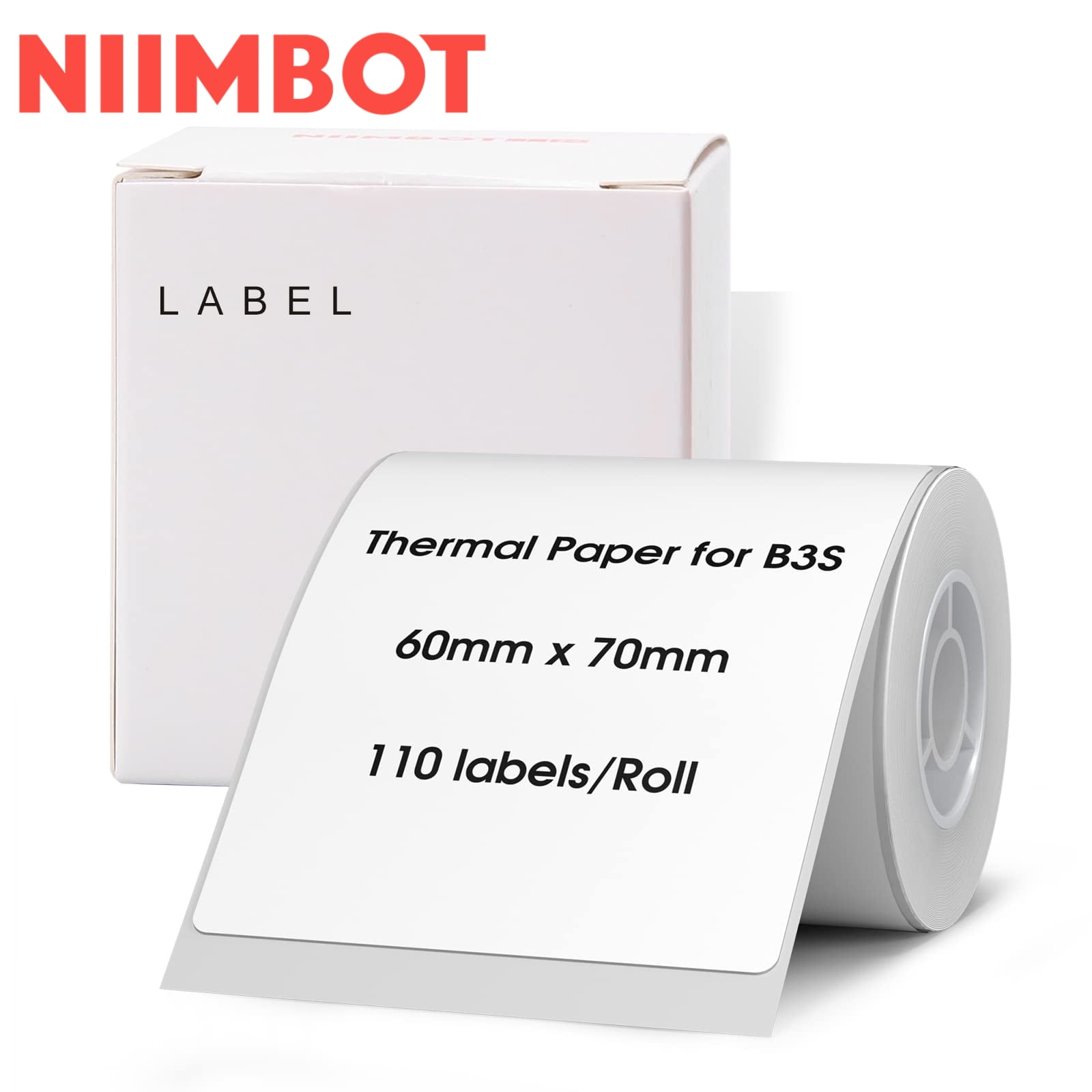 NIIMBOT B3S Labels, 2.36"x 2.76"(60x70mm) Thermal Sticker Label for B3S ...
