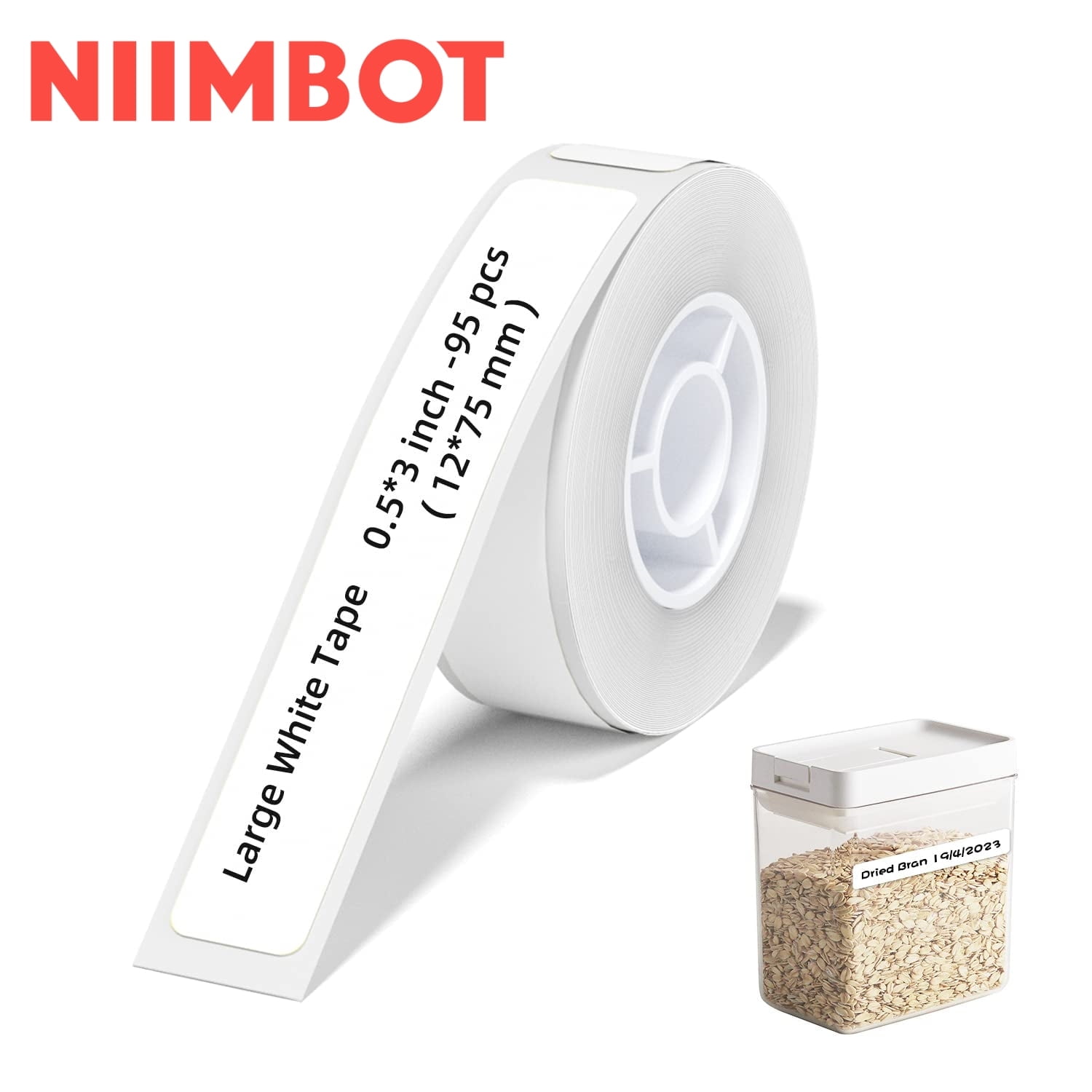 NIIMBOT Cable Label Maker Tape (0.47" x 2.95") Printer Sticker Paper ...
