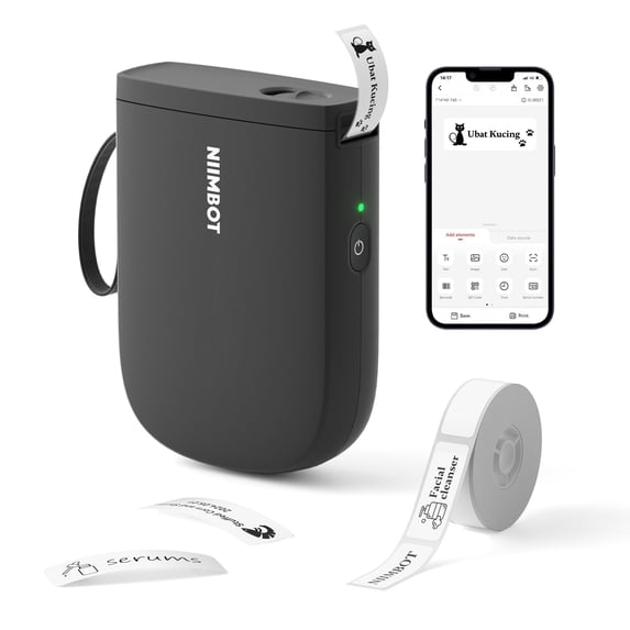 Niimbot D11 Inkless HD 300 dpi Mini Bluetooth Wireless Label Maker ...