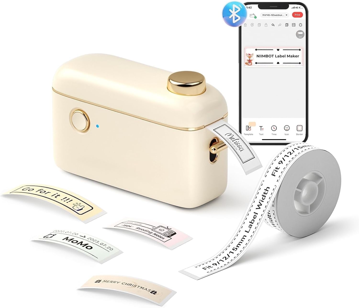 NIIMBOT H1S Portable Mini Smart Thermal Label Printer, Small Wireless ...