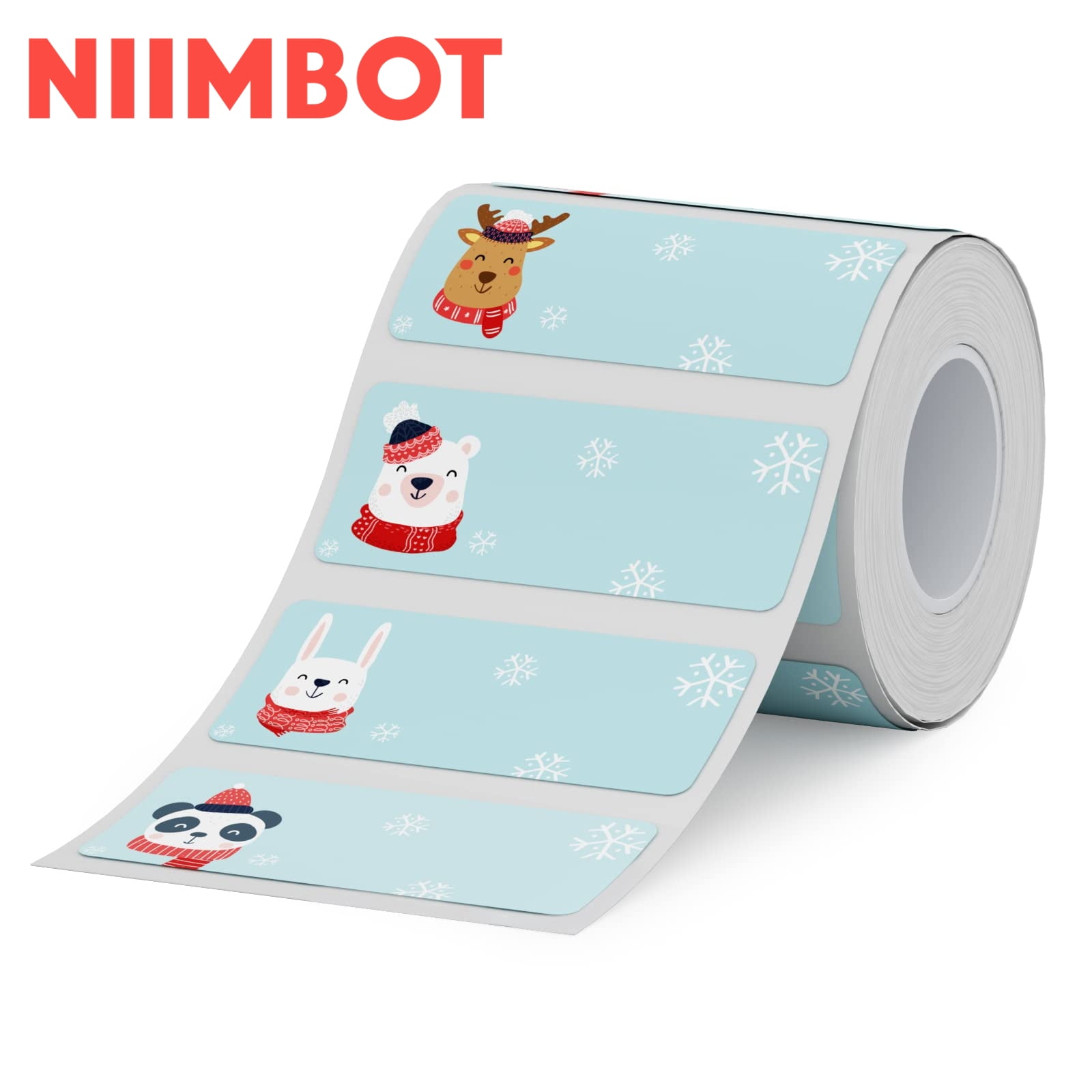 NIIMBOT B1/B21/B3S Printer Labels, 2" x 0.78", Christmas-Cute, 320 ...