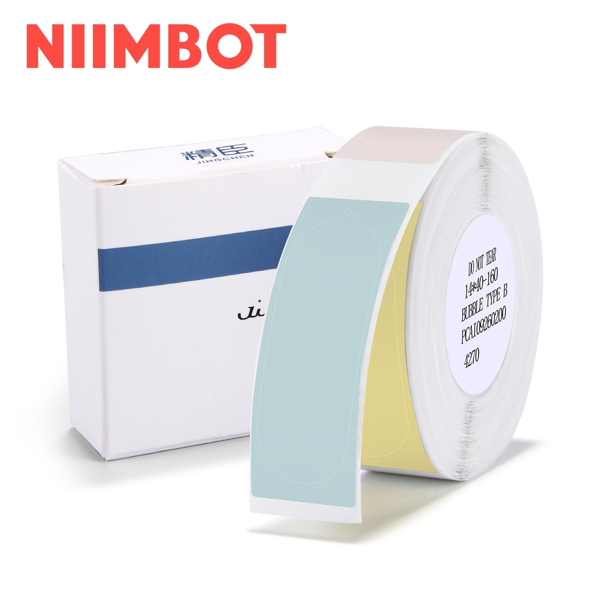 Niimbot Circular Waterproof Thermal Label Maker Stickers, Light Blue ...