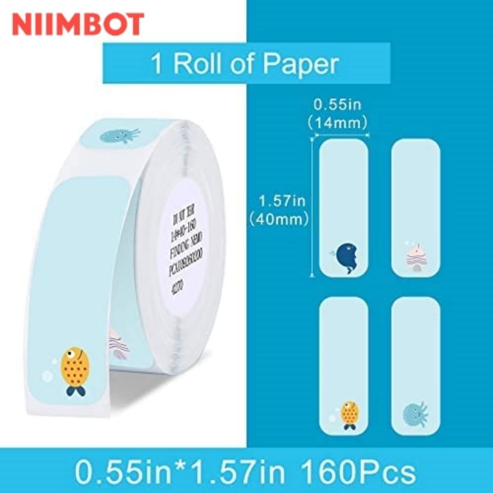 NIIMBOT Thermal Label Maker Stickers 0.55"×1.57" Replacement Label ...