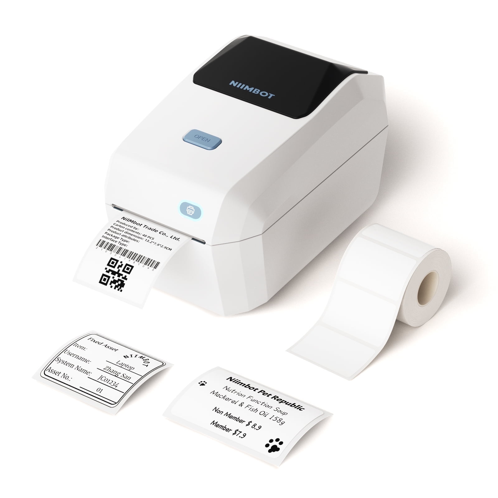 NIIMBOT Thermal Label Printer, 3" Bluetooth Label Printer for Business ...