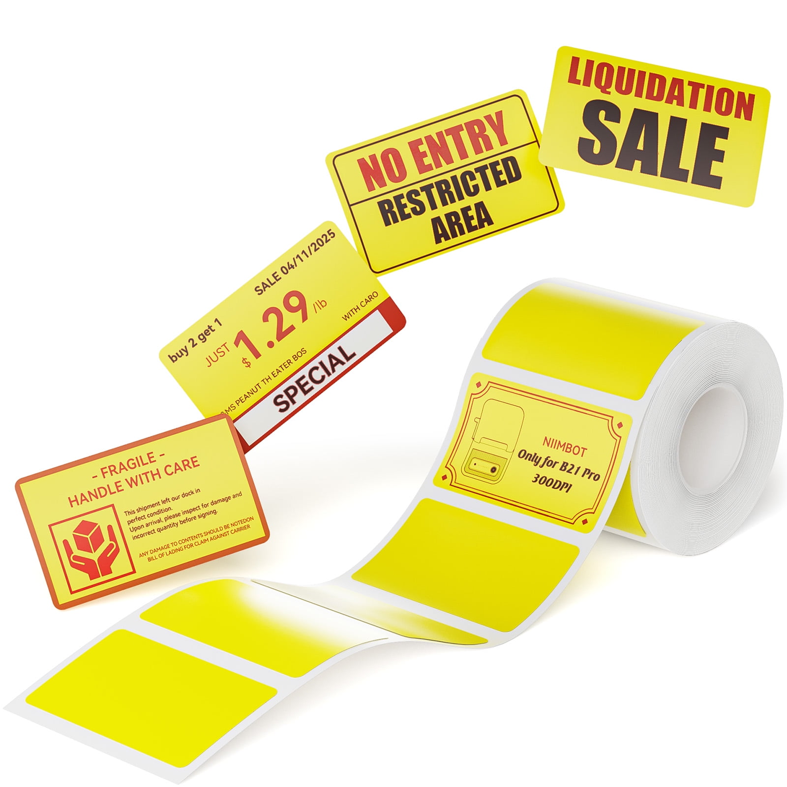 NIIMBOT Thermal Stickers Support Red & Black Dual Color Printing，Only ...