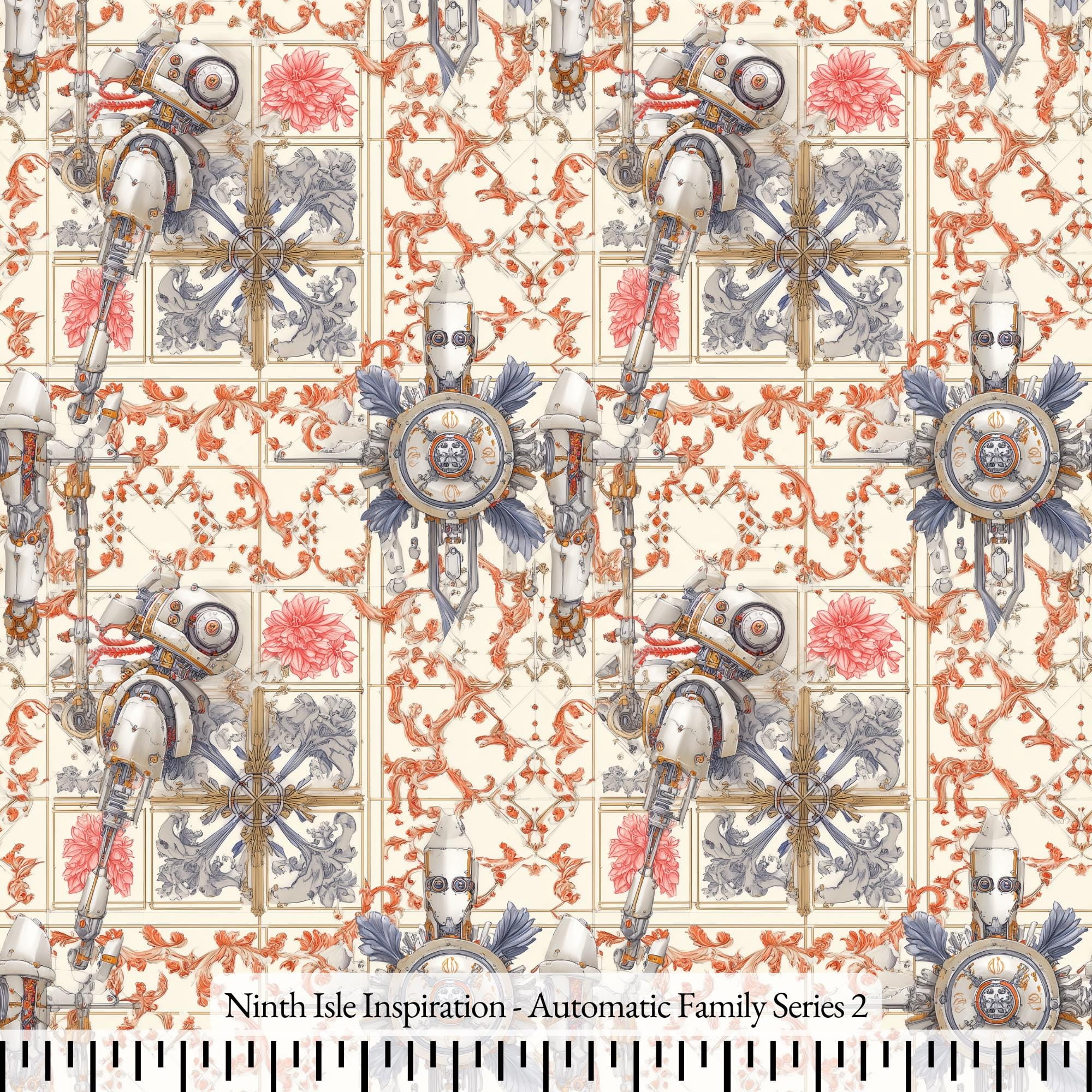 NIInspiration Print in HI, Automatic Family Rayon Fabric by the Yard ...