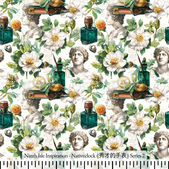 Ninth Isle Inspiration - Nativeclock Series - 100% Rayon Fabric By The ...