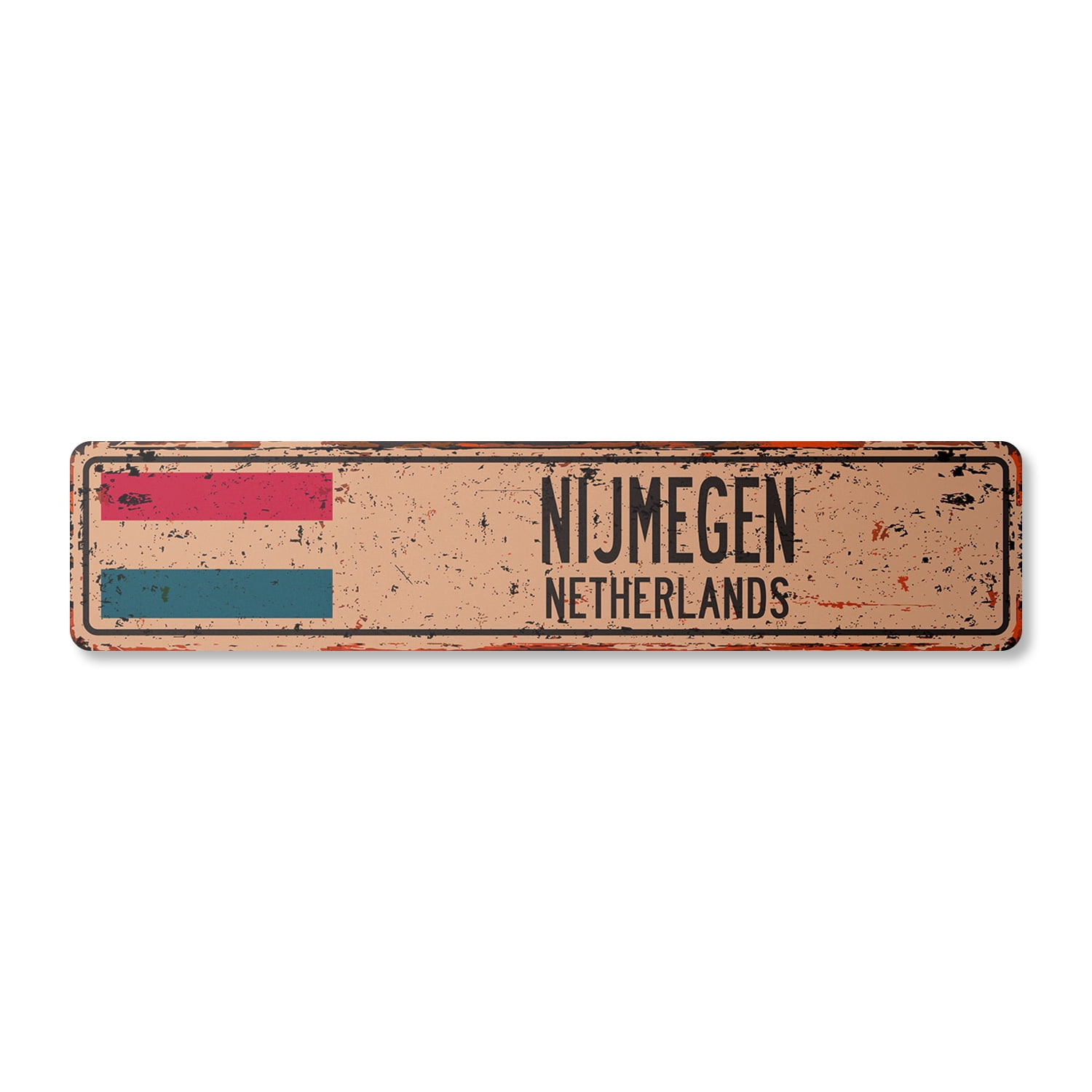 NIJMEGEN NETHERLANDS Vintage Plastic Street Sign Netherlander Dutch ...